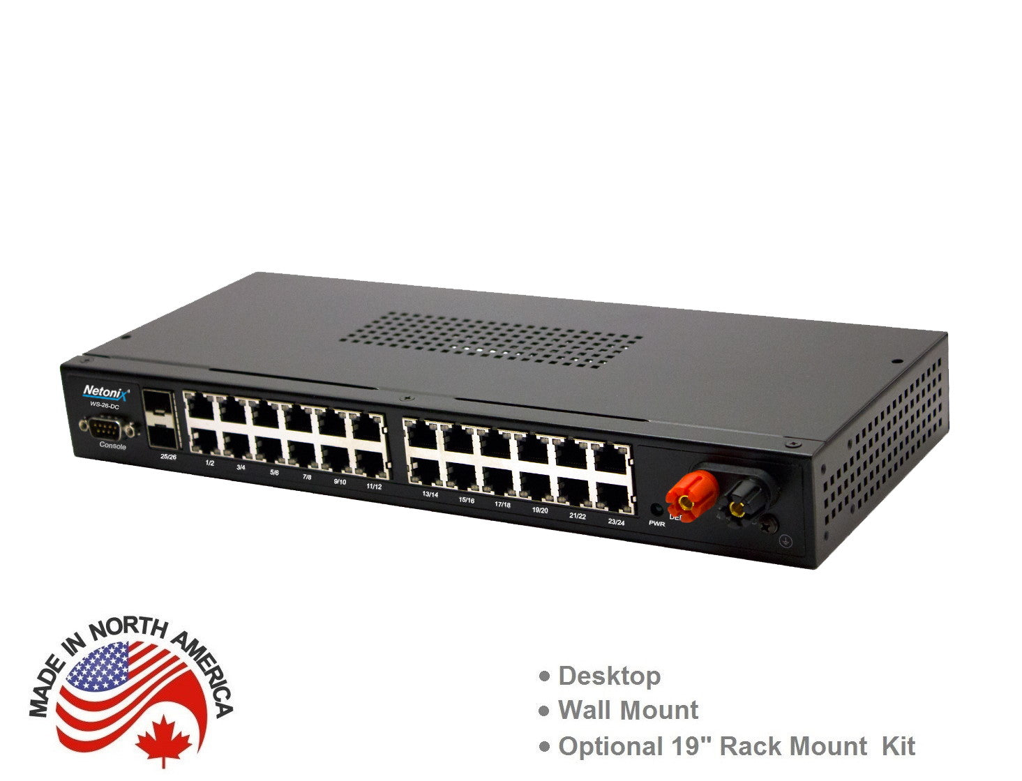 Netonix WS-26-400-IDC-NCS 26 Port 400W ISOLATED DC Power NCS – BSC